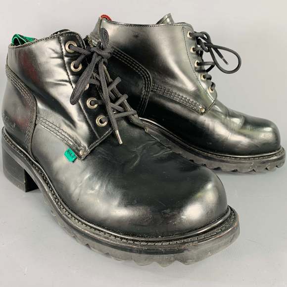 Kickers | Shoes | Kickers Black Leather Tread Sole Ankle Boots | Poshmark